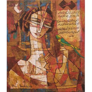 A. S. Rind, 12 x 14 Inch, Acrylic on Canvas, Figurative Painting, AC ...