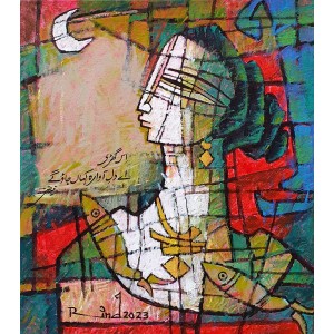 A. S. Rind, 12 x 14 Inch, Acrylic on Canvas, Figurative Painting, AC ...