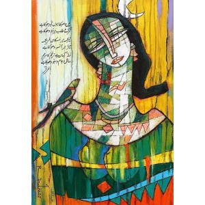 A. S. Rind, 12 x 18 Inch, Acrylic on Canvas, Figurative Painting, AC ...