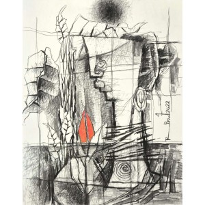 A. S. Rind, 22 x 30 Inch, Mixed Media On Paper, Figurative Painting, AC ...