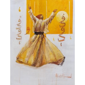 Abdul Hameed, 16 x 22 inch, Acrylic on Canvas, Figurative Painting, AC ...