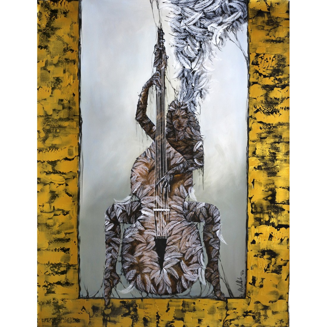 Abdullah Ali, 36 x 48 Inch, Acrylic on Canvas, Figurative Painting, AC ...