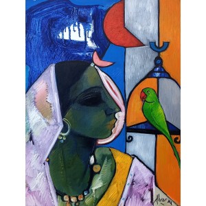 Abrar Ahmed, 12 x 16 Inch, Oil on Canvas, Figurative Painting, AC-AA-468