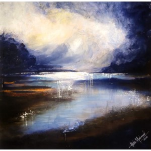 Aisha Mahmood, 24 x 24 Inch, Acrylic on Canvas, Landscape Painting, AC ...