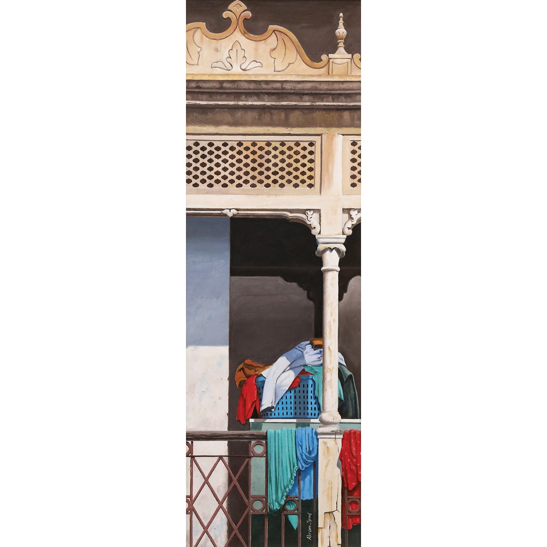 Akram Spaul, 12 x 36 Inch, Oil on Canvas, Realistic Painting, AC-AS-048