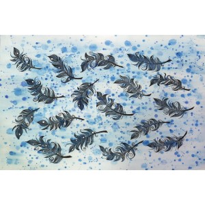 Amna Siddiqui, Times as Feather, 18 x 25 Inch, Watercolor on Canson ...