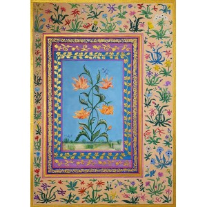 Aniqa Fatima, 12 x 18 Inch, Mixed Media on Paper, Floral Painting, AC ...
