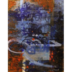 Aniqa Fatima, 24 x 18 Inch, Acrylic on Canvas, Calligraphy Painting, AC ...