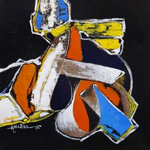 Anwer Sheikh, 12 x 12 Inch, Oil on Canvas, Abstract Painting, AC-ANS-021