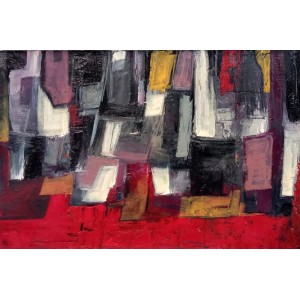 Arsalan Naqvi, 24 x 36 Inch, Acrylic on Canvas, Abstract Painting, AC ...