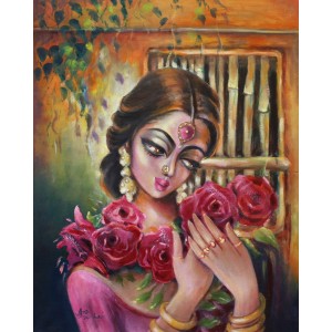 Azra Wahab, 16 x 20 Inch, Acrylic on Canvas, Figurative Painting,AC-AZW-014