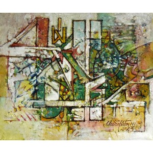 Chitra Pritam, Allah, 10 x 12 Inch, Oil on Canvas, Calligraphy Painting ...