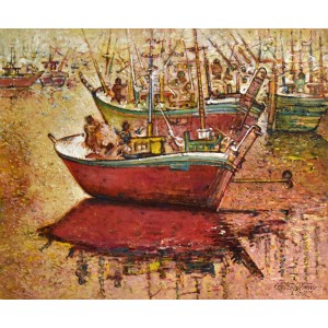 Chitra Pritam, Geared for Long Trip, 20 x 24 Inch, Oil on Canvas ...