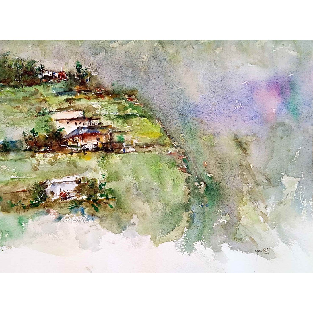 Ejaz Khan, 11 x 15 Inch, Water Color on Paper, Abstract Painting, AC ...