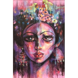 Azra Wahab, Intimacy, 16 x 20 Inch, Acrylic on Canvas, Figurative ...