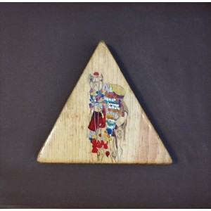 Saher Shah, 5 x 5 Inch, Mixed Media on Wood, Figurative Painting, AC ...