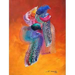 Hassan Ali, 18 x 24 Inch, Oil on Canvas, Calligraphy Painting, AC-HALI-007