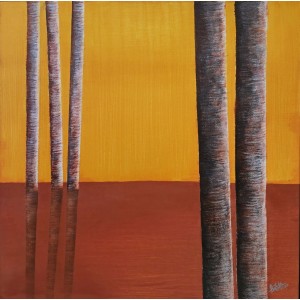 Irtiza Kazmi, Quagmire, 24 x 24 inches, Acrylics on Canvas, Landscape ...