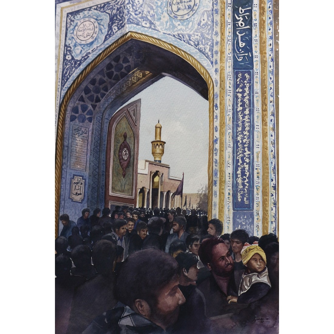 Ishfaq Ali, 14 x 21 Inch, Water Color on Paper, Figurative Painting, AC ...