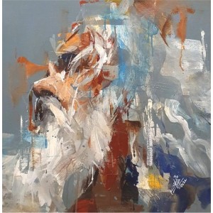 Khalid Khan-Kaay, Malang-13, 22 x 22 Inch, Acrylic on Canvas ...