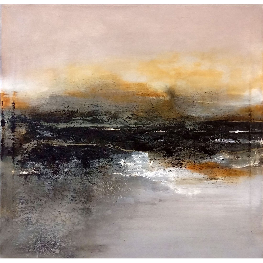 L'passo Benjamin, 20 x 20 Inch, Acrylic on Canvas, Abstract Paintings ...