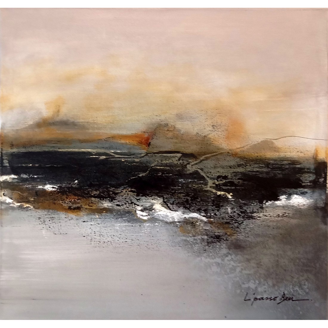 L'passo Benjamin, 20 x 20 Inch, Acrylic on Canvas, Abstract Paintings ...