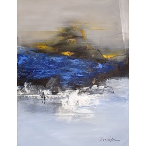 L'passo Benjamin, 29 x 40 Inch, Acrylic on Canvas, Abstract Paintings ...