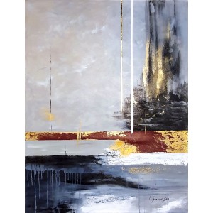 L'passo Benjamin, 35 x 47 Inch, Acrylic on Canvas, Abstract Paintings ...