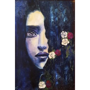 Mahnoor Baloch, 24 x 36 Inch, Acrylic on Canvas, Figurative Painting ...