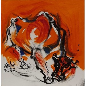 Mansoor Rahi, 12 x 12 Inch, Oil on Canvas, Figurative Painting, AC-MSR-159