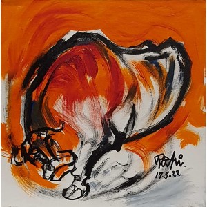 Mansoor Rahi, 12 x 12 Inch, Oil on Canvas, Figurative Painting, AC-MSR-160