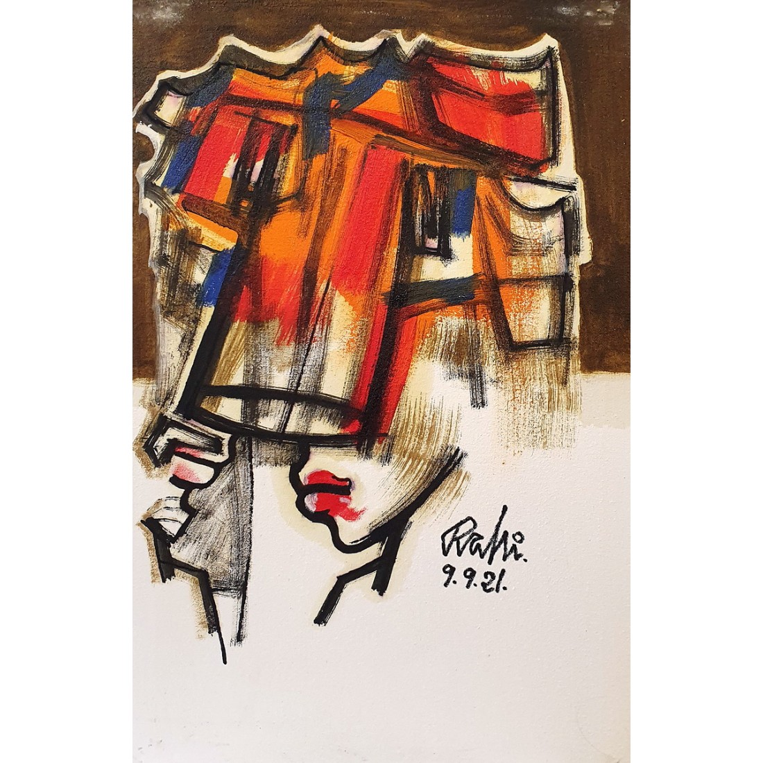 Mansoor Rahi, 11 x 17 Inch, Oil on Canvas, Figurative Painting, AC-MSR-127