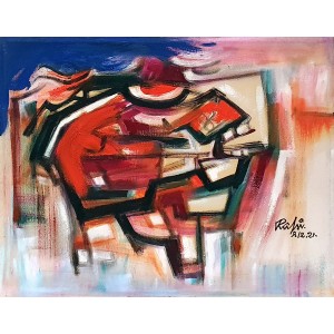 Mansoor Rahi, 18 x 24 Inch, Oil on Canvas, Figurative Painting, AC-MSR-150