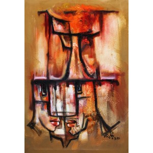 Mansoor Rahi, 20 x 30 Inch, Oil on Canvas, Figurative Painting, AC-MSR-111