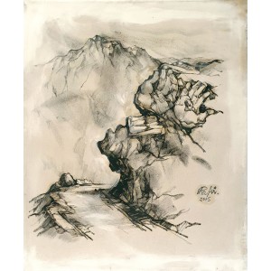 Mansoor Rahi, 24 x 30 Inch, Oil on Canvas, Abstract, Painting, AC-MSR-147