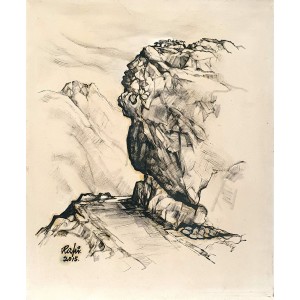 Mansoor Rahi, 24 x 30 Inch, Oil on Canvas, Abstract Painting, AC-MSR-148