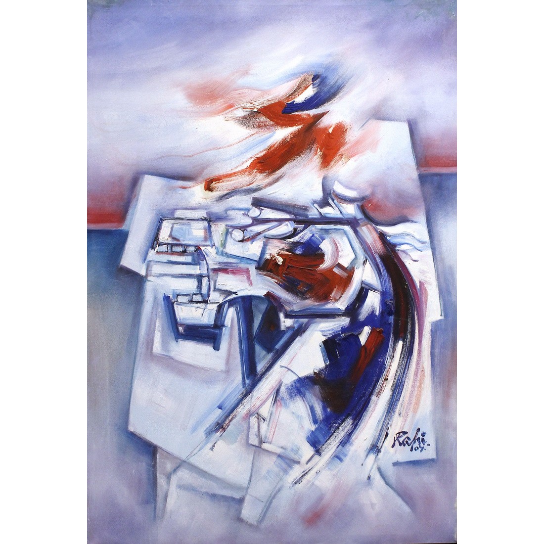 Mansoor Rahi, 24 x 36 Inch, Oil on Canvas, Figurative Painting, AC-MSR-039