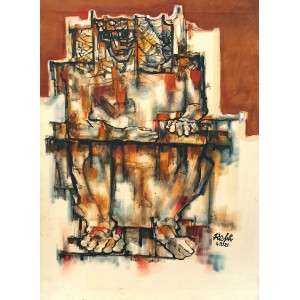 Mansoor Rahi, 28 x 39 Inch, Oil on Canvas, Figurative Painting, AC-MSR-135