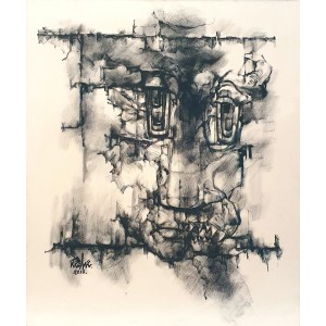 Mansoor Rahi, 30 x 36 Inch, Oil on Canvas, Figurative Painting, AC-MSR-134