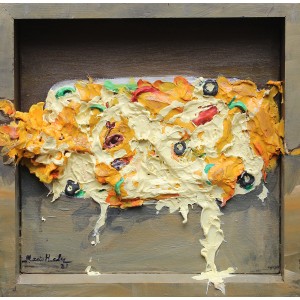 Maria Haider, 12 x 12 Inch, Formic Clay and Acrylic on Board, Still ...