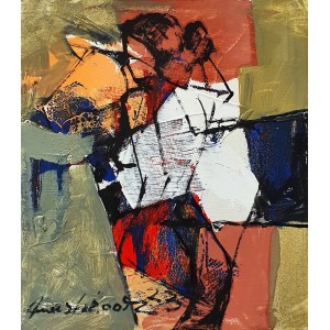 Mashkoor Raza, 12 x 14 Inch, Oil on Canvas, Figurative Painting, AC-MR-665