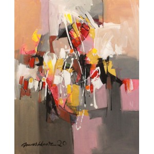 Mashkoor Raza, 24 x 30 Inch, Oil on Canvas, Abstract Painting, AC-MR-696