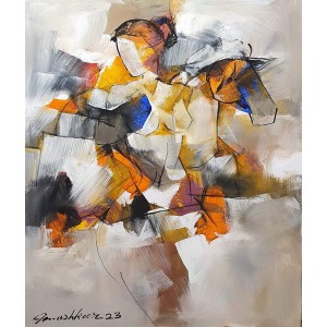 Mashkoor Raza, 24 x 30 Inch, Oil on Canvas, Figurative Painting, AC-MR-599