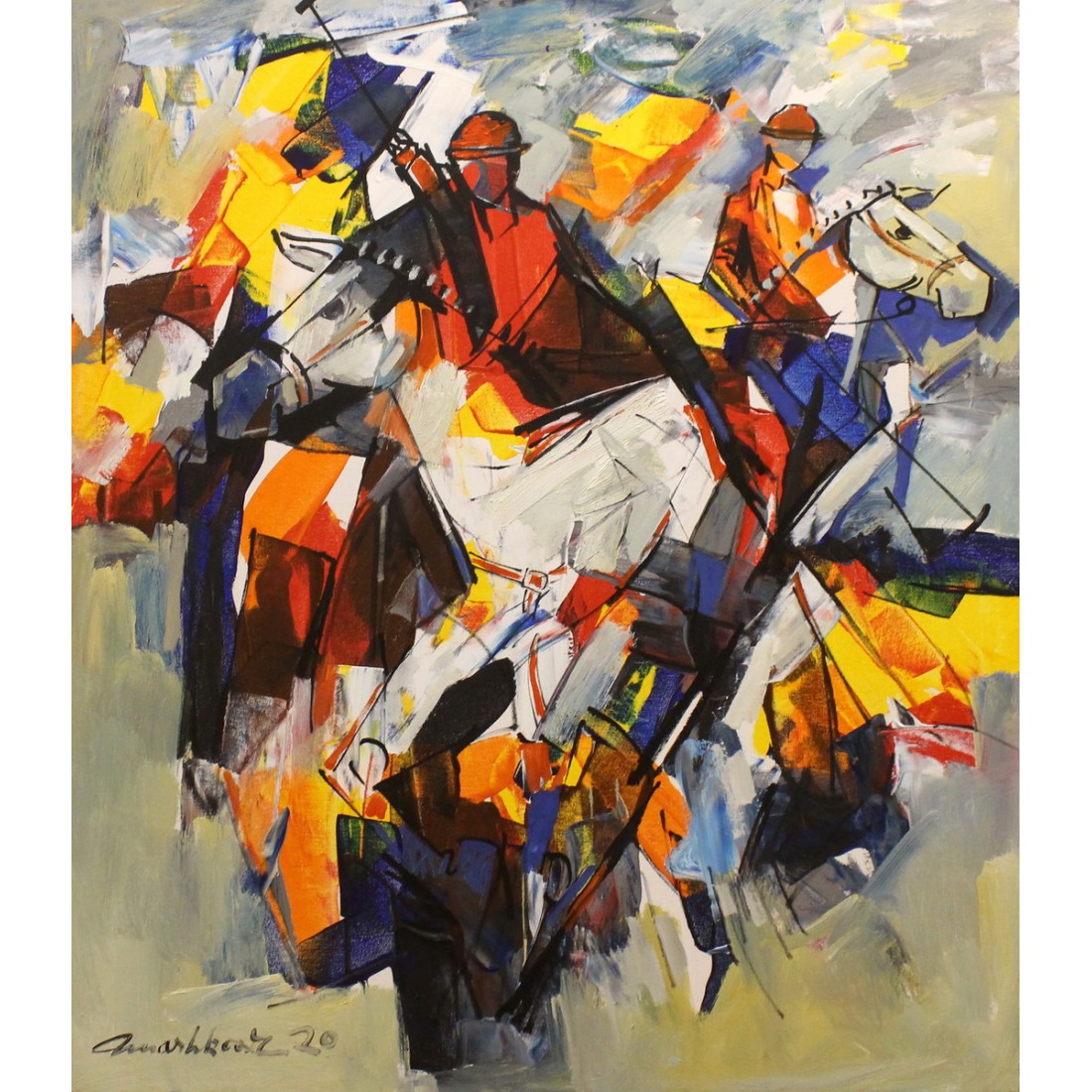 Mashkoor Raza, 30 x 36 Inch, Oil on Canvas, Figurative Painting, AC-MR-317