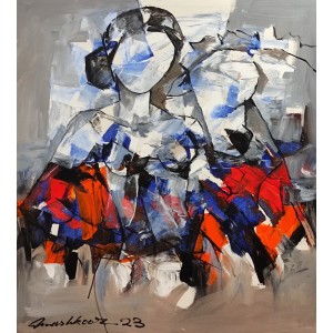 Mashkoor Raza, 30 x 36 Inch, Oil on Canvas, Figurative Painting, AC-MR-631