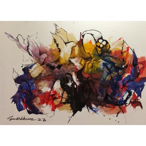 Mashkoor Raza, 36 x 48 Inch, Oil on Canvas, Figurative Painting, AC-MR-628