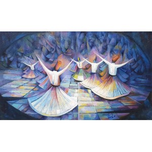 Muhammad Yousuf, 18 x 30 Inch, Acrylic on Canvas, Figurative Painting ...