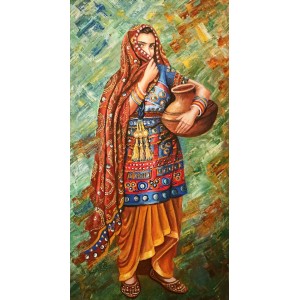 Naish Rafiq, 20 x 30 Inch, Oil on Canvas, Figurative Painting, AC-NHR-003