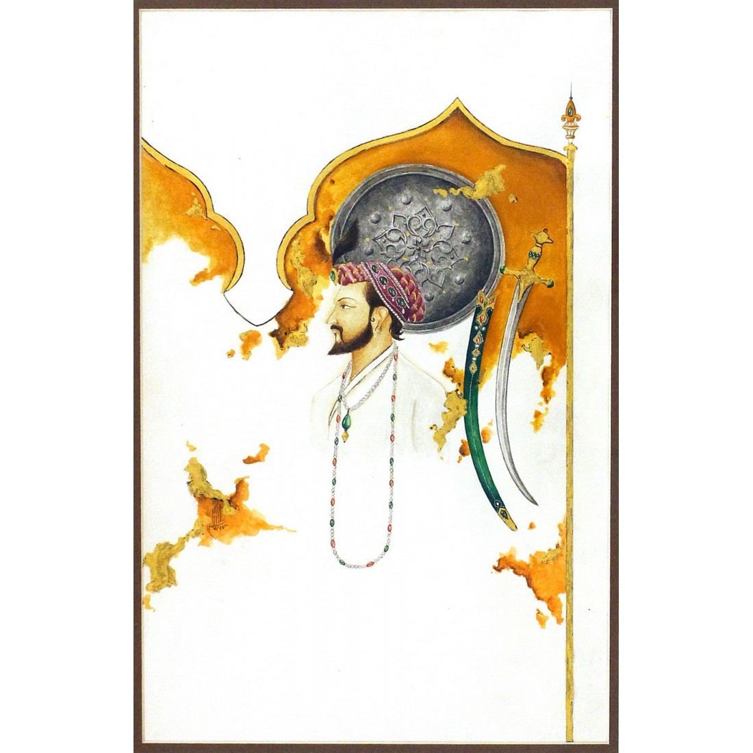 Nazar ul islam, 8 x 13 Inch, Mixed Media on Paper, Figurative Painting ...