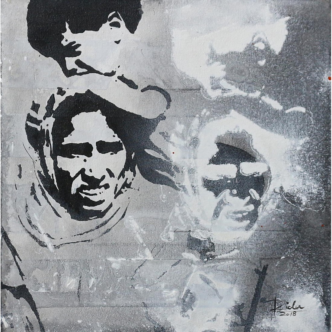 Rida Kazmi, Independence, 12 x 12 Inch, Acrylic On Canvas, Figurative ...